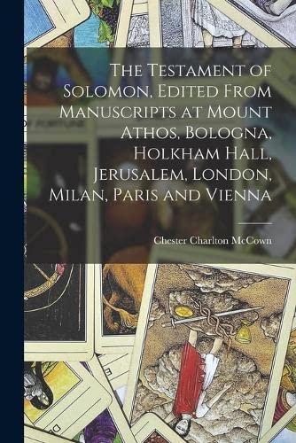 Buy The Testament of Solomon, Edited From Manuscripts at Mount Athos ...