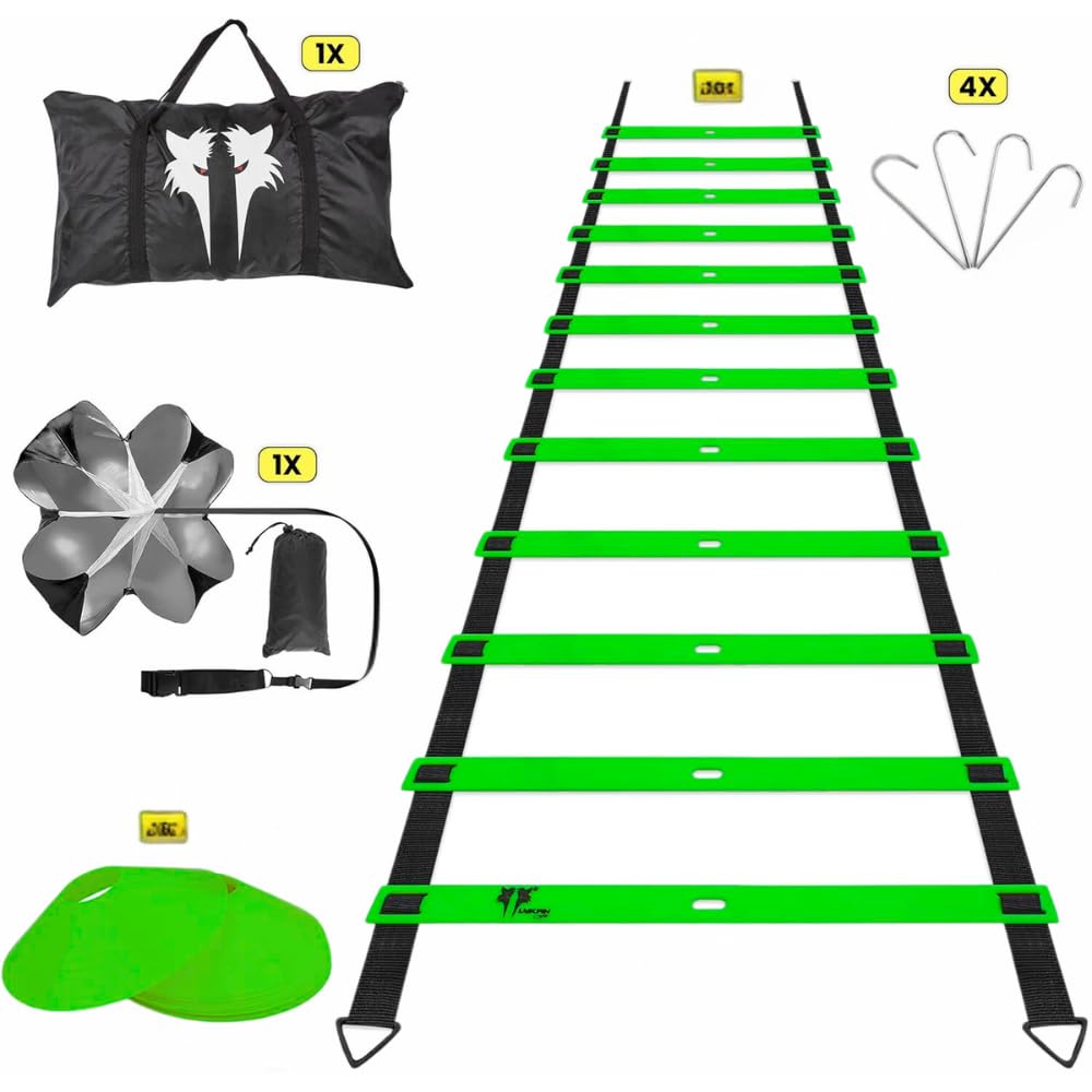 Snapklik.com : LYKAN FIT 20ft Sports Agility Ladder For Men Women And ...