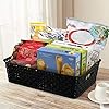 Amazon.com: Bringer 4-Pack Plastic Paper Storage Baskets, Black : Home ...