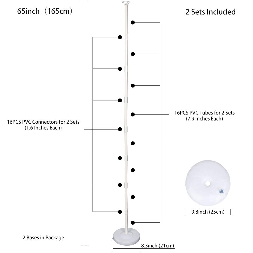 OurWarm Balloon Column Kit 63 Inch, Balloon Arch Kit Base Stand and ...