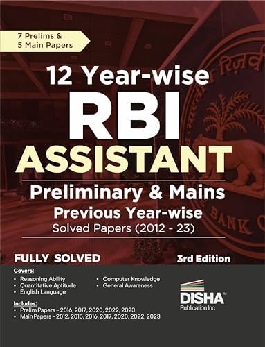 12 Year-wise RBI Assistant Preliminary & Mains Previous Year Solved ...