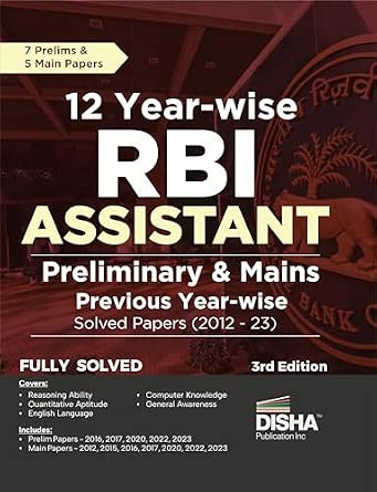 12 Year-wise RBI Assistant Preliminary & Mains Previous Year Solved ...