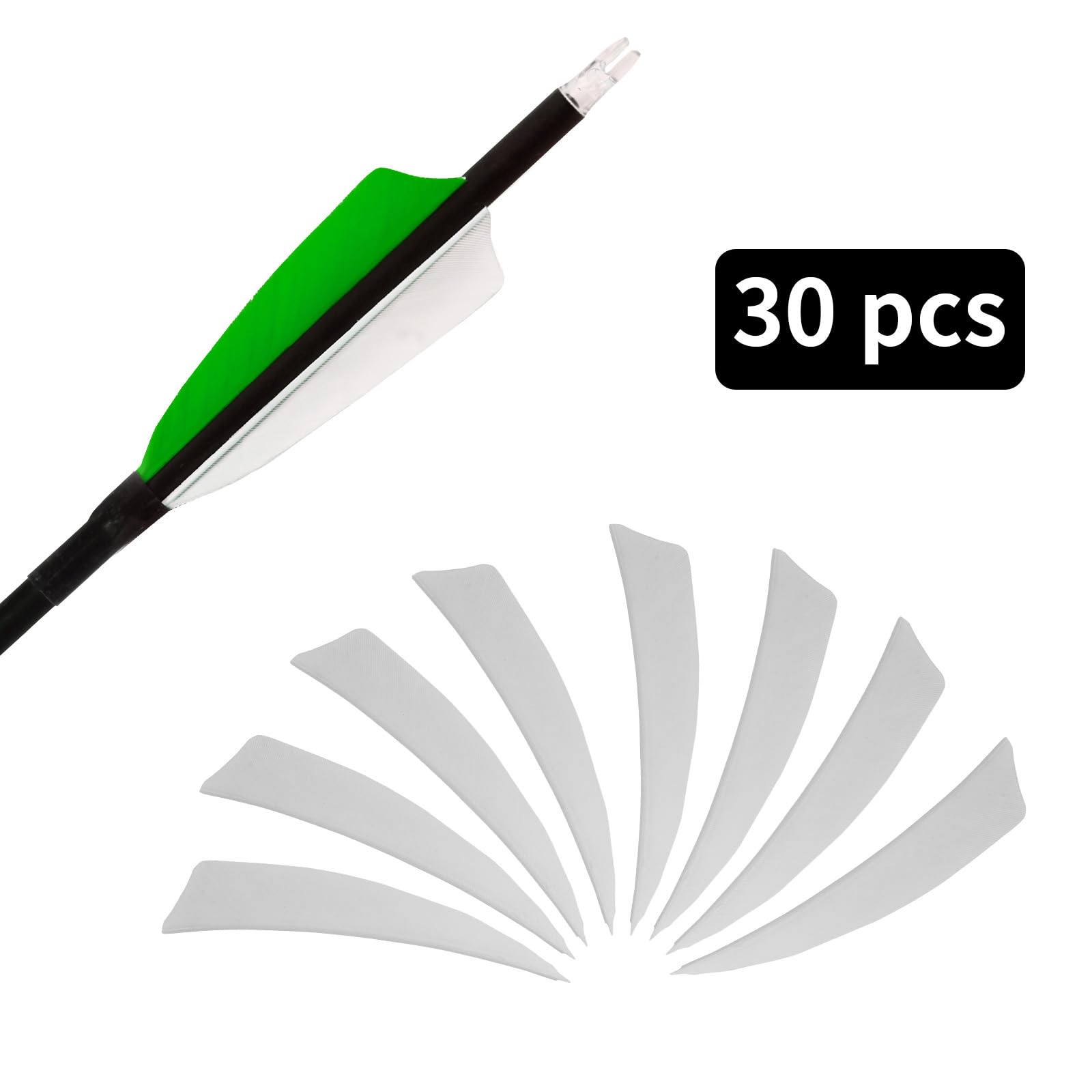 Snapklik.com : SPG 4 Inch Real Arrow Feathers - Shield Cut Feather ...