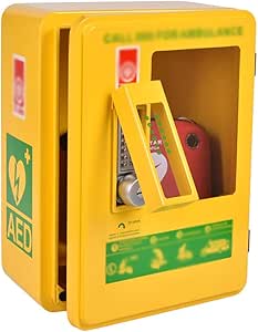 Amazon.com: AED Defibrillator Storage Cabinet, Wall-Mounted Steel AED ...