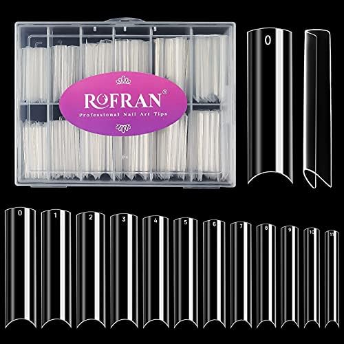 Amazon.com: 600PCS Square Nail Tips Full Cover, 3XL Clear Nail Tips for ...