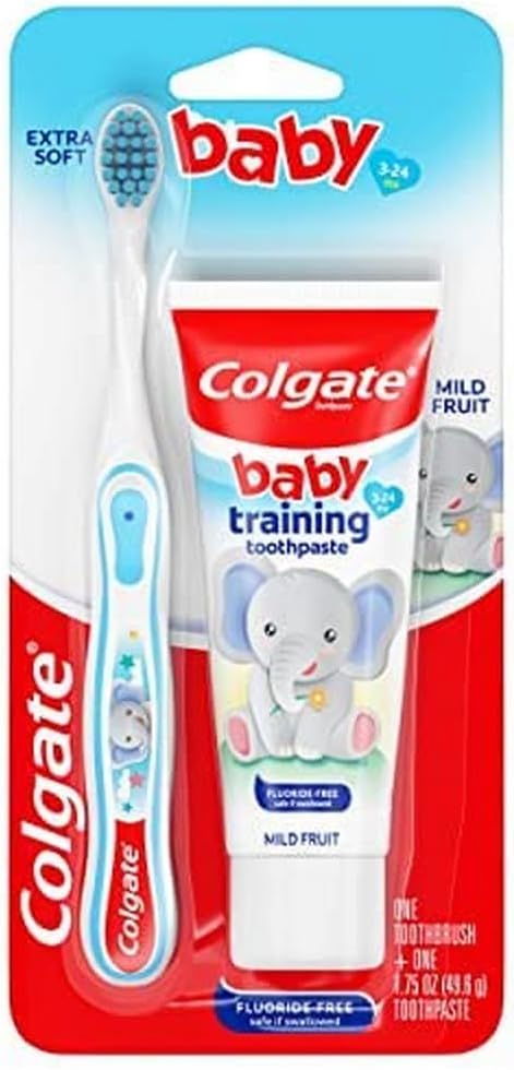 Amazon.com: Colgate Baby Training Toothpaste and Toothbrush Kit, Mild ...
