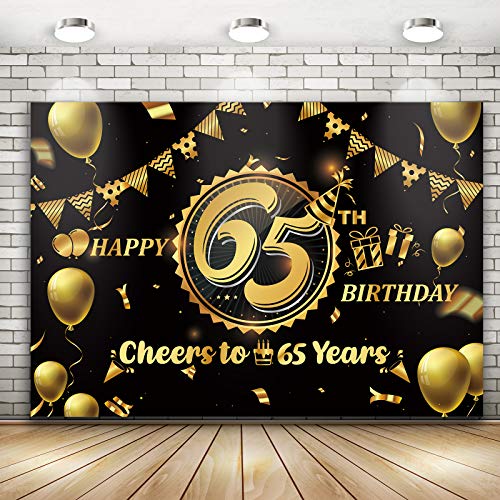 Buy Happy 65th Birthday Backdrop for Men Women | 65 Birthday Backdrop ...