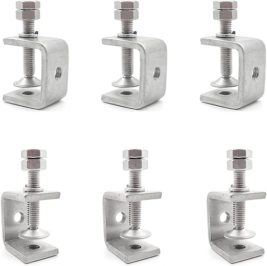 GOIYZTTR 6 Pcs C Tiger Clamp Heavy Duty Clamps Stainless Steel Type ...