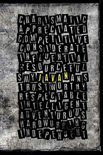 Javan: Personalized Custom Name Journal Notebook with Positive ...