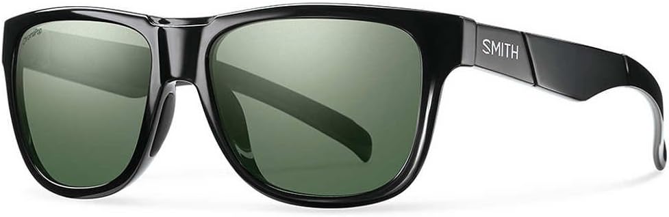 Amazon.com: Smith Plastic Rectangular Sunglasses 54 0D28 Shiny Black ...