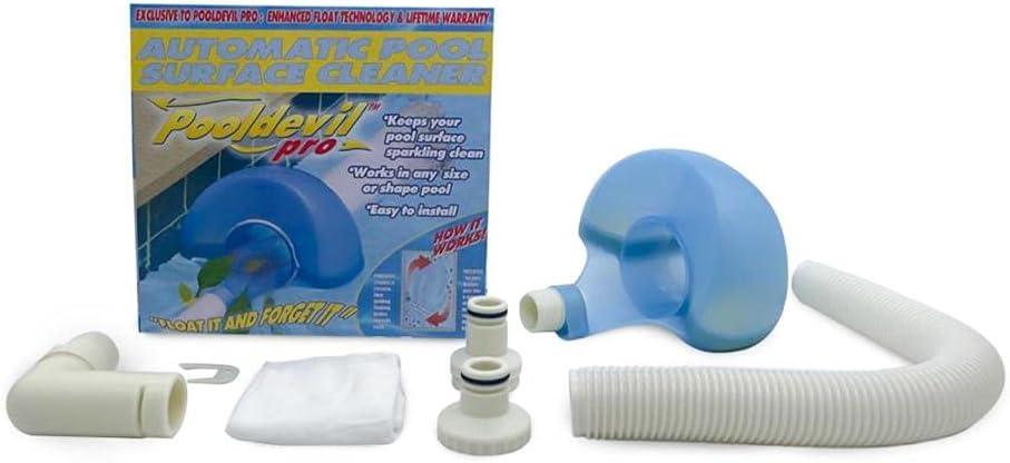 Amazon.com : Pooldevil Pro Automatic Pool Surface Dirt and Leaf Skimmer ...
