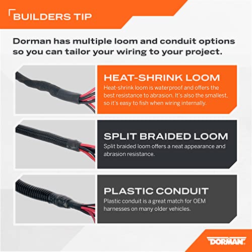 Snapklik.com : Dorman 86665 3/4 In X 10 Ft Black Flex Split Wire Conduit