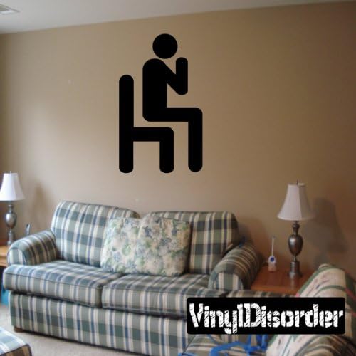 Amazon.com: Praying in a Chair Wall Decal - Vinyl Decal - Car Decal ...
