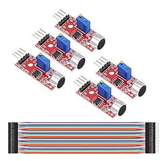 Aktronics® High Sensitivity Sound Microphone Sensor Detection Module With 20 Piece Female to ...