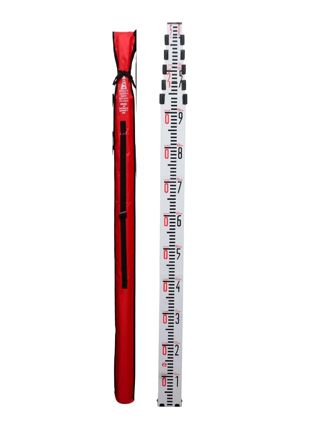 Levelling staff Telescopic Made of Aluminium BY SURVEY HOME (5 Meter, 6 ...