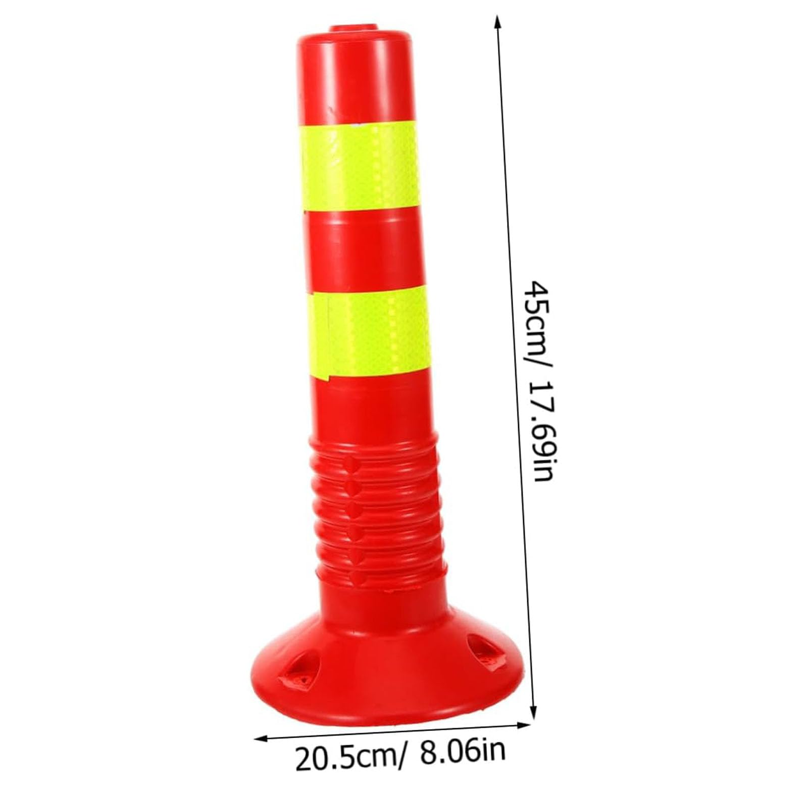 Driveway Security Bollard, Plastic Traffic Post with Reflective Collars ...