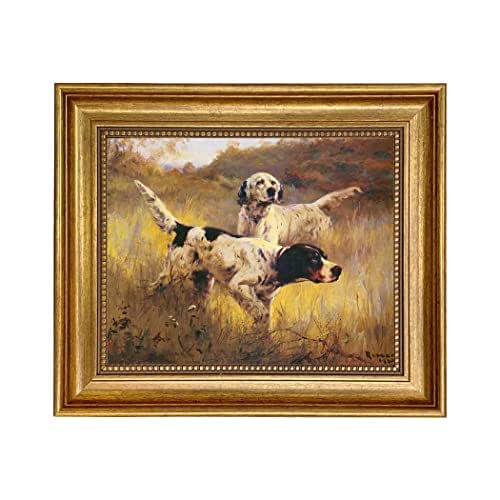 Amazon.com: Schooner Bay Co. English Setters Oil Painting Print on ...