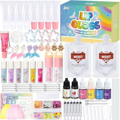Amazon.com: Make Your Own Lip Gloss Kit, JCOOS Lip Gloss Making Kit ...