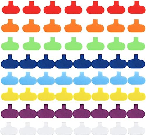 60 Pcs Cable Label Tags, VEGCOO Multi-Colour Write On Cord Labels Wire ...