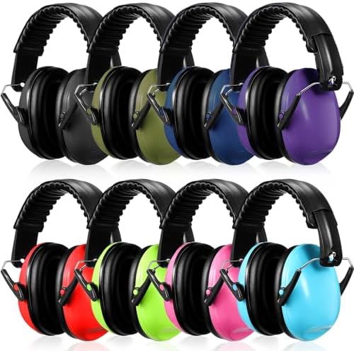 Copkim Kids Ear Protection Earmuffs 25dB NRR Adjustable Kids Noise ...
