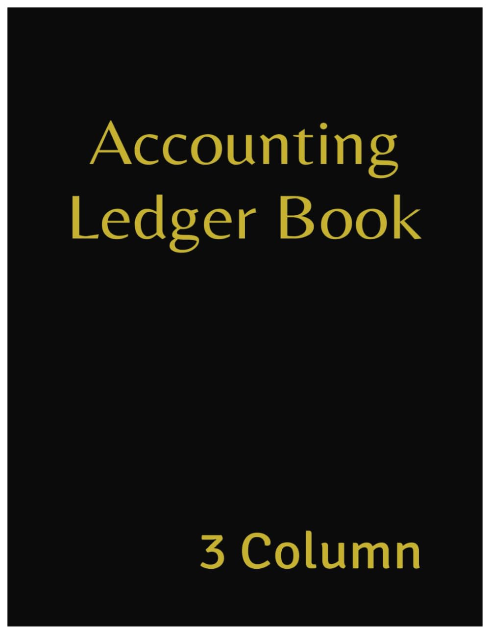 Accounting Ledger Book 3 Column: 8.5 x 11 White Paper Accounting Record ...