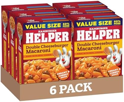Amazon.com : Hamburger Helper Double Cheeseburger Macaroni Value Size ...