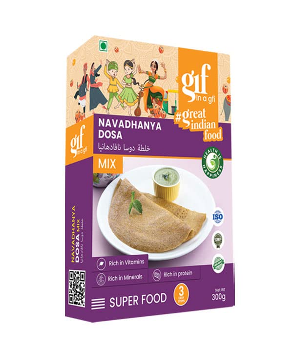 Great Indian Food Navadhanya Dosa Mix 300gm : Amazon.in: Grocery ...