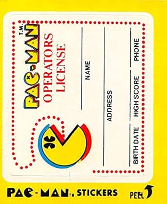 1980 Fleer Pac-Man NonSport Trading Card #5C PAC-MAN OPERATORS LICENSE ...