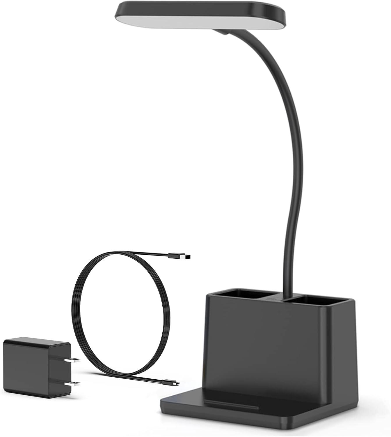 Dunkok 450LM Small Desk Lamp, LED Desktop Lamps for Home Office, Black ...