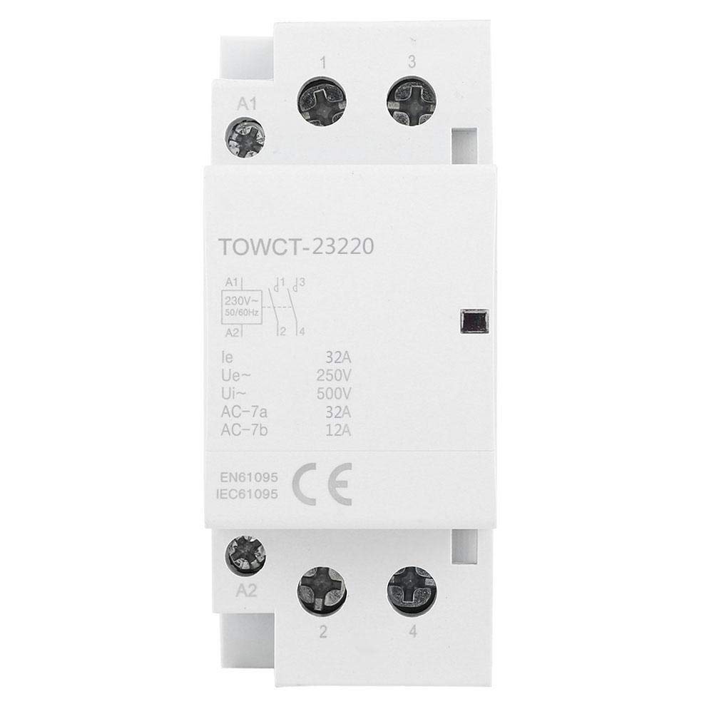 Buy 2P AC Contactor 2NO Universal Circuit Control Device DIN Rail ...