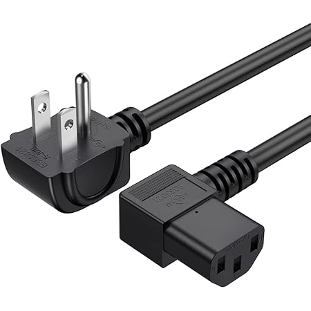 Amazon.com: Cable Matters 2-Pack 16 AWG Low Profile Right Angle Power ...