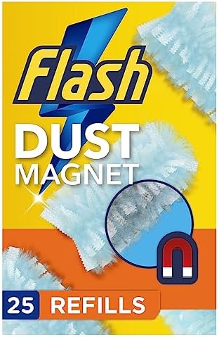Flash Duster Dust Magnet Starter Kit, Dusters, 1 Handle + 14 Refills ...