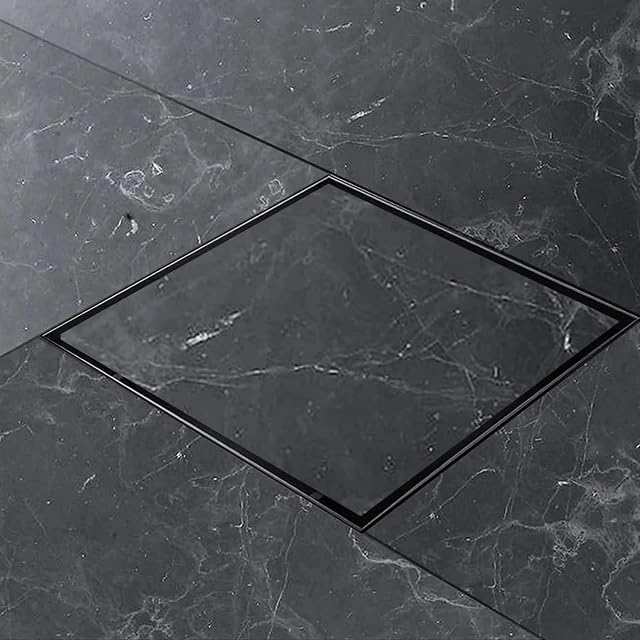 Ruhe Marble Insert Floor Drain | 304 Stainless Steel Invisible Shower ...