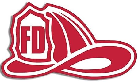 Amazon.com: Magnet FD Fire Department Helmet Shaped Magnetic Sticker ...