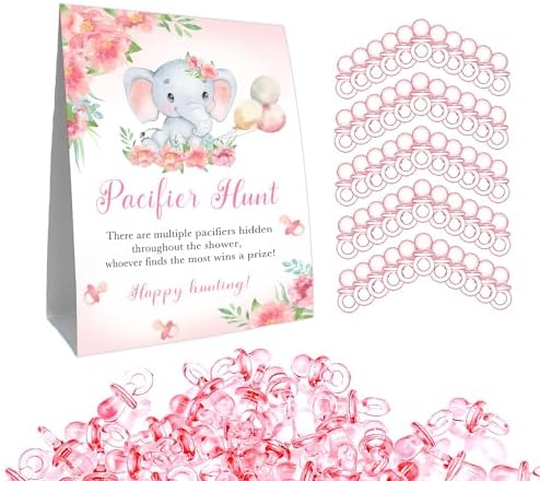 Amazon.com : Guawubiang Pacifier Hunt Sign, Mini Pacifiers Baby Shower ...