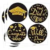 Amazon.com: Graduation Stickers 2 inch Metallic Thank You Labels Class ...