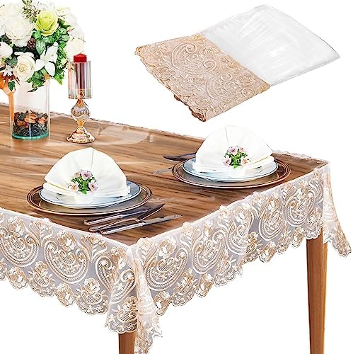 Amazon.com: IBEQUEM PVC Clear Plastic Tablecloth Protector, Rectangle ...