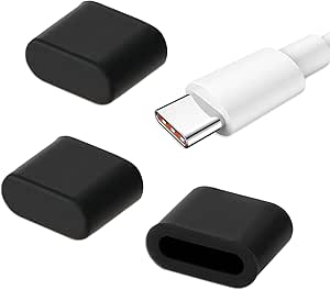 Amazon.com: 20 Pcs USB C Dust Caps Black Silicone USB C Anti Dust Caps ...