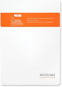 Amazon.com : Whitelines Perfect Bound A5 Size Notebook, Lined, White ...
