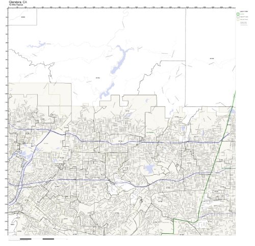 Glendora, CA ZIP Code Map Not Laminated: Amazon.com: Office Products