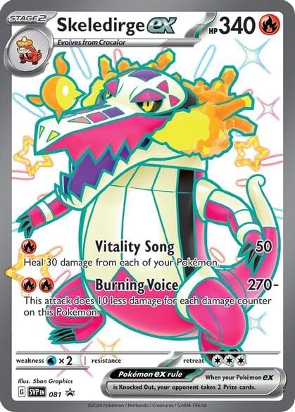 Amazon.com: Pokemon – Skeledirge ex - !! Jumbo !! - Oversize - SVP 081 ...