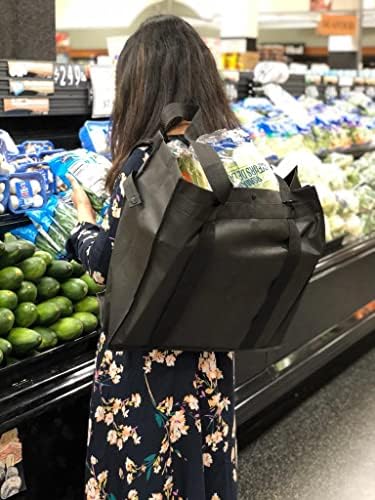 Amazon.com: Reusable Convertible Backpack Shopping Tote Jumbo Size ...