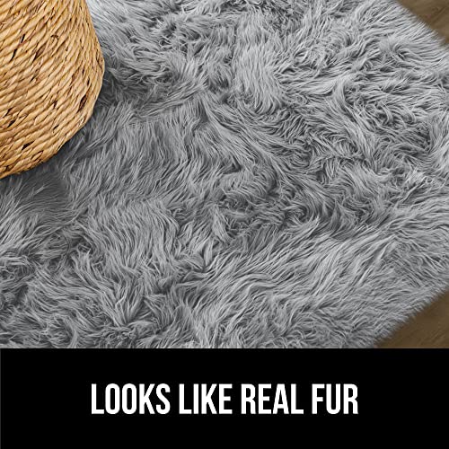 Snapklik.com : Gorilla Grip Fluffy Faux Fur Rug, Machine Washable Soft ...