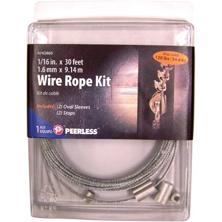 Amazon.com: Wire Rope Kit with Accessories 1/16" x 30 feet - Flexible ...