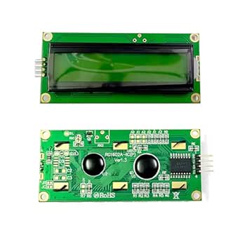 LCD Display Module (16x2) with inbuilt chip I2C|IIC Interface (Green ...