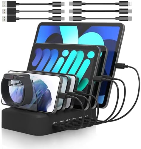 Amazon.com: MSTJRY USB C Charging Station for Multiple Devices: 90W 5 ...