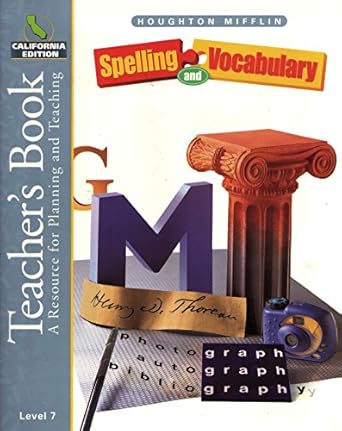 Amazon.com: Spelling and Vocabulary Level 7: 9780395984536: Shane Templeton, Houghton Mifflin ...