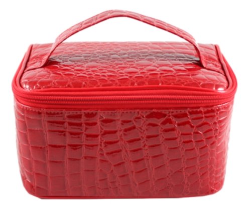 Amazon.com : Danielle Designer Patch Red Croc Classic Train Case ...
