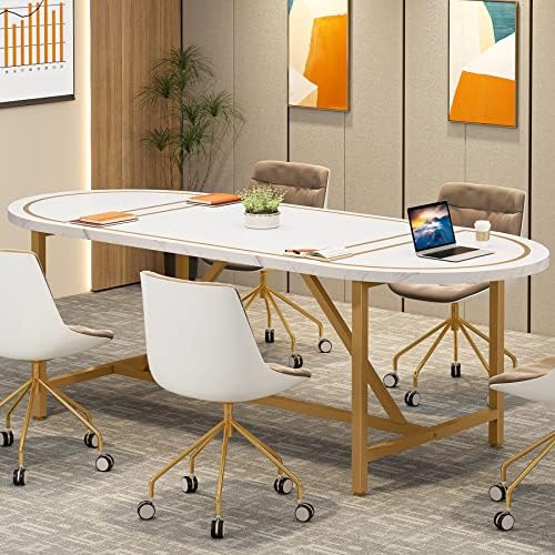 Amazon.com: Tribesigns 6FT Conference Table, 70.8”W X 31.5”D Oval ...
