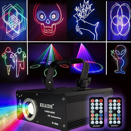 Amazon.com: KeoBin DJ Laser Lights for Party, Professional 3D Animation ...